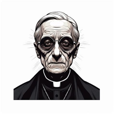 Premium Photo Parallel Vector Gothic Bold Portrait Of An Old Priest