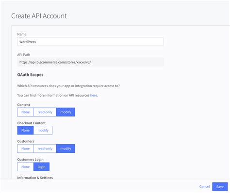 BigCommerce API Settings HOCl Health Care