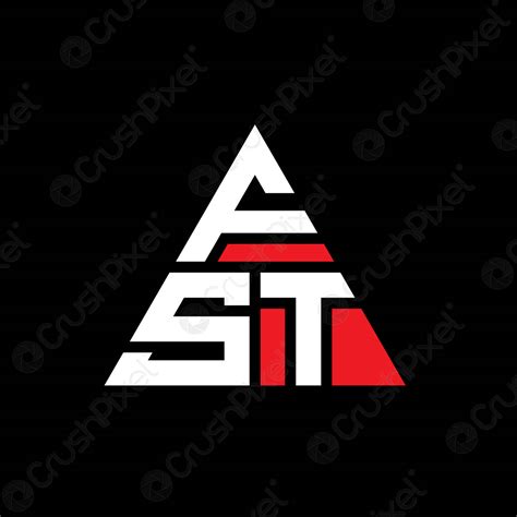 FST Triangle Letter Logo Design With Triangle Shape FST Triangle