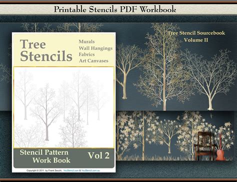 Printable Tree Stencils V2 Ebook Pdf Etsy Worksheets Library