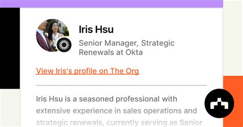 Iris Hsu Senior Manager Strategic Renewals At Okta The Org