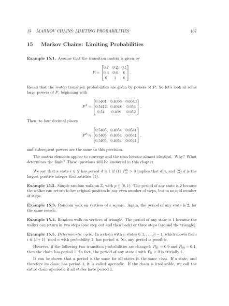 Markov Chains Pdf Markov Chain Linear Algebra