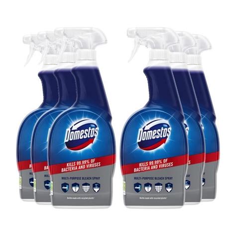 Domestos Multi Purpose Bleach Surface Cleaner Disinfectant Spray 6 Pack