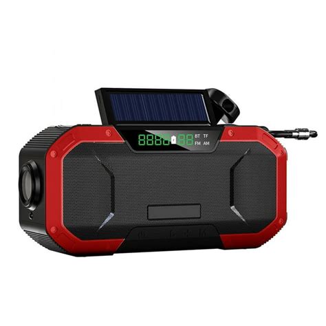 Radio Portátil Impermeable Ipx6 Con Bluetooth 5000mah Bt Fmam Manivela