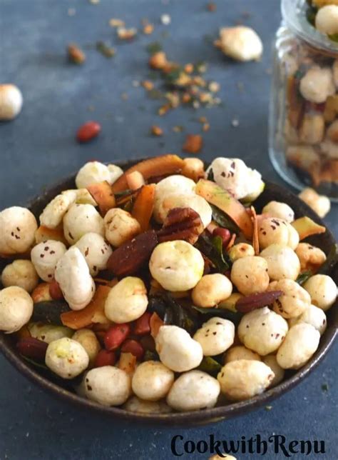 Roasted Makhana Chivda Foxnut Trail Mix Cook With Renu
