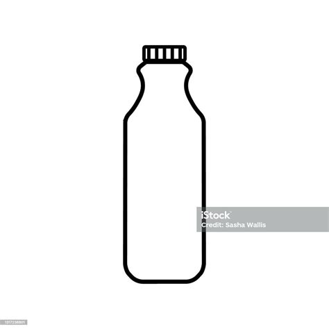 塑膠瓶中凱菲爾優酪乳或牛奶的圖示向量圖隔離在白色背景上向量圖形及更多一個物體圖片 一個物體 一組物體 乳糖發酵 Istock