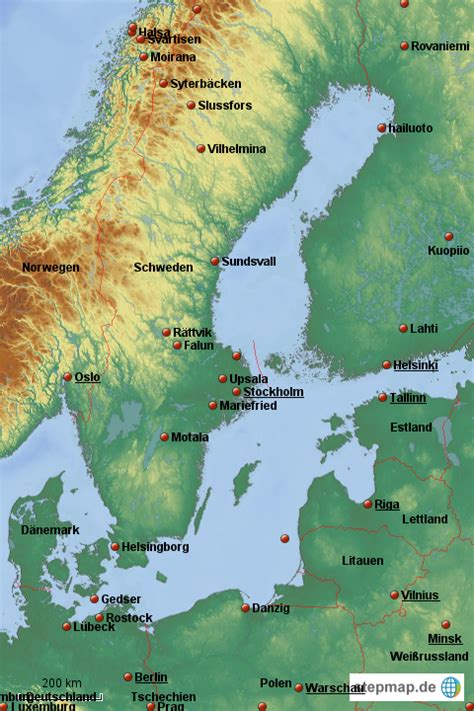 StepMap Nordkap Landkarte für Deutschland