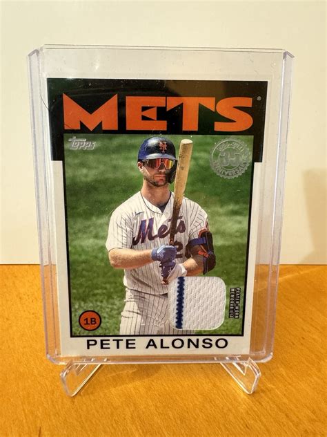 Pete Alonso 2021 Topps 1986 Topps Relic Player Worn New York Mets