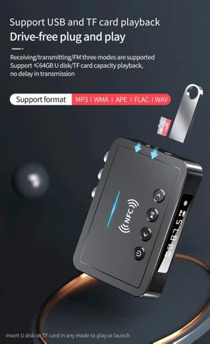 Transmisor Receptor Audio Estéreo Bluetooth 50 Con Control
