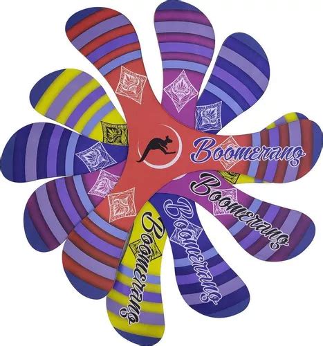 Bumerang Kit 4 Peças Coloridas Bumerangue Vai E Volta Mercadolivre