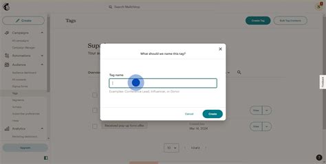 how to add tags in mailchimp