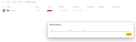 datamart refresh history microsoft fabric community