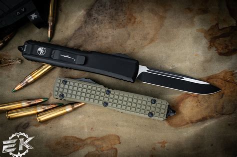 Microtech Ultratech Frag Od Green G10 Otf Knife 34 Drop Point Black