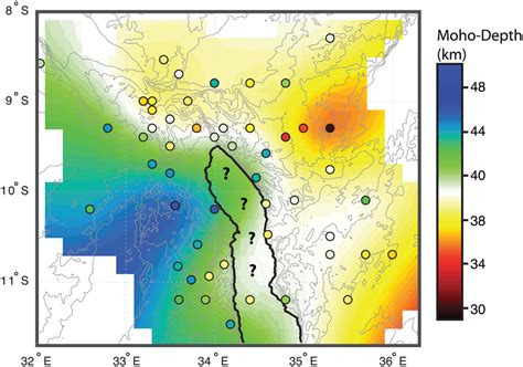 Smooth Model Of Moho Depth Beneath Malawi Rift Region Derived From A