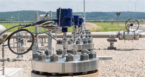Temperature Measurement Sensors Installed Vertically On Gas Pipeline