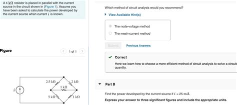 Solved A K Resistor Is Placed In Parallel With The Chegg