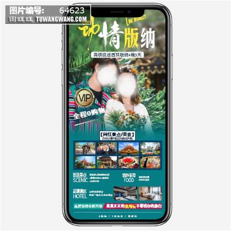 版纳旅游海报模板下载 编号：64623其他旅游景点图旺旺在线制图软件