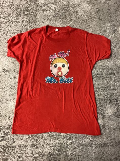 Vintage 70s Oh No Mr Bill Shirt Snl Iron Shirt Red Me Gem