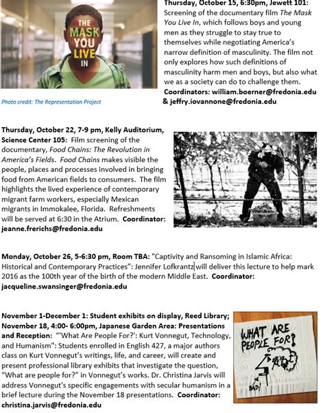 Fredonia Convocation Events 2015 2016