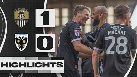 Highlights Notts County 1 0 Wimbledon Youtube