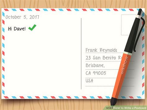How To Write A Postcard With Sample Postcards Wikihow