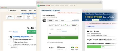 Basecamp Time Tracking Integration Tick