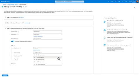 Integrar Sensores Para O Defender Para Iot No Portal Do Azure