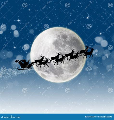 Le Père Noël Dans Son Traîneau Illustration Stock Illustration Du