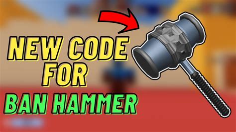 NEW LIMITED CODE FOR BAN HAMMER IN ARSENAL Roblox Arsenal YouTube