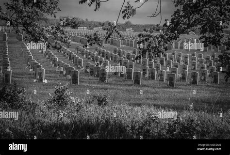Abraham Lincoln National Veterans Cemetery Chicago Illinois Stock