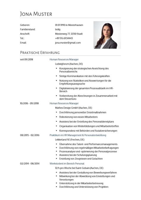 Lebenslauf Hr Manager Personalmanagement Muster And Vorlage