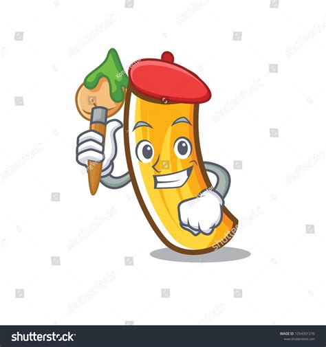 Artist Tortiglioni Pasta Character Cartoon Stock Vector Royalty Free Shutterstock