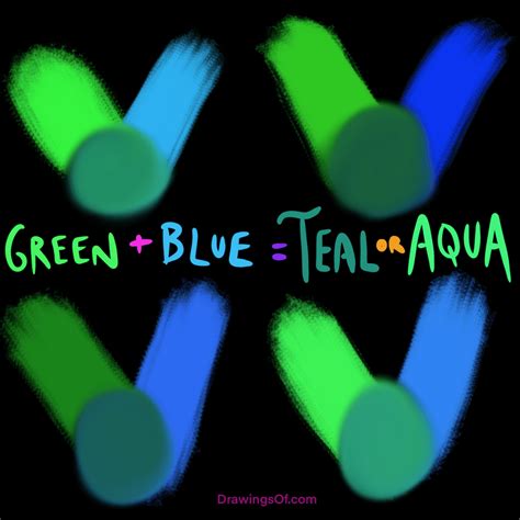 What Color Does Green And Blue Make Drawings Of