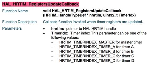 Difference Between Halhrtimregistersupdatecallba Stmicroelectronics Community