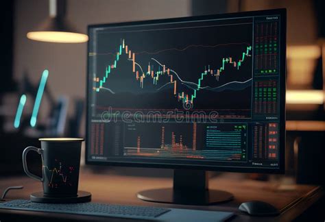 Trading On The Computer Screen On The Stock Market And Cryptocurrency