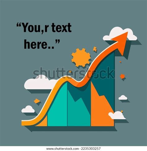 Illustration Curve Graph Flat Design Style Stock Vector Royalty Free