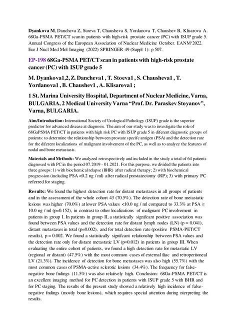 PDF Ga PSMA PET CT Scan In Patients With High Risk Prostatecancer