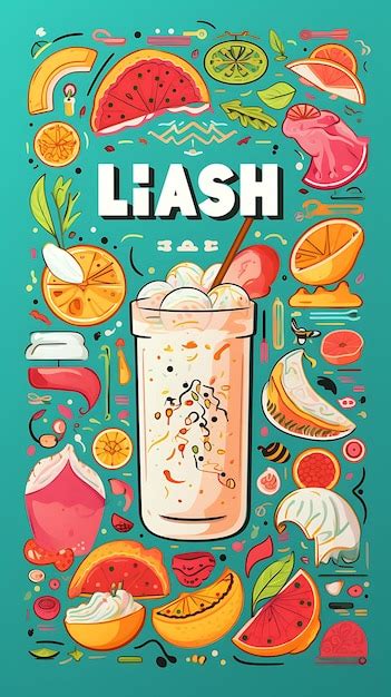 Premium Photo Layout Of Lassi Bar With Various Flavors Whipped Cream