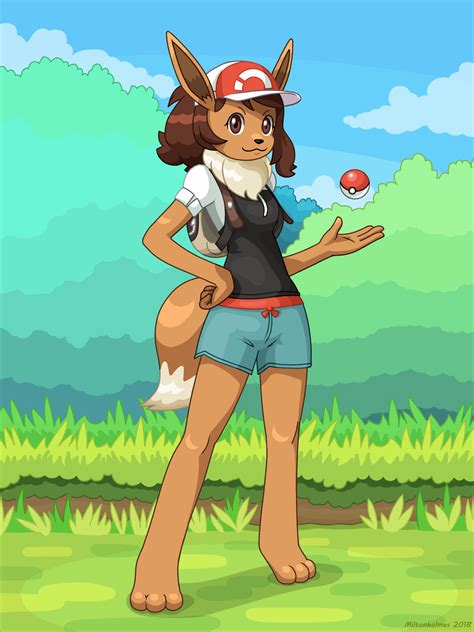 Eevee The Pokémon Trainer Fan Art By Me Rfurry