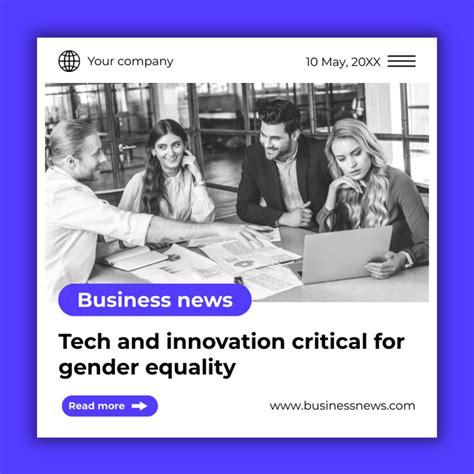 Gender Equality In Business Online LinkedIn Post Template VistaCreate