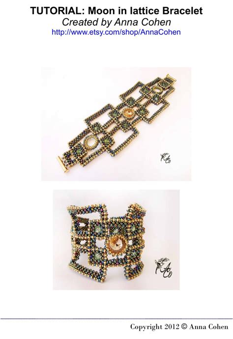 Tutorial Moon In Lattice Bracelet Instructions For Personal Use Only