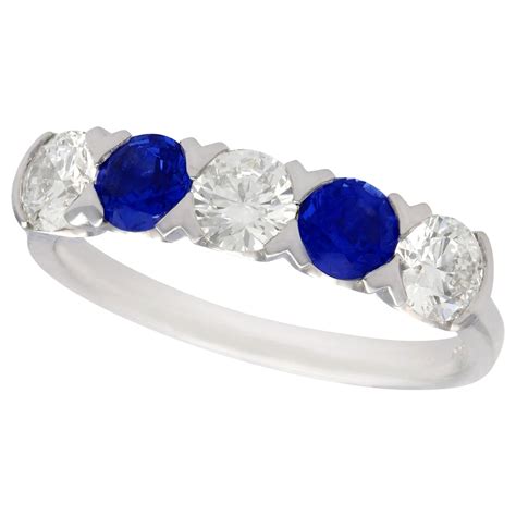 Platinum Cushion Cut Sapphire And Diamond Ring For Sale At 1stdibs