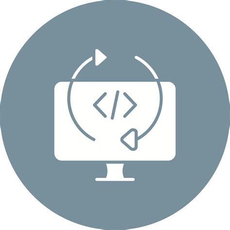 Programming Cycle Glyph Circle Background Icon Vector Art At Vecteezy