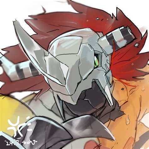 Wargreymon Digimon Drawn By Glacier Up Sun Danbooru