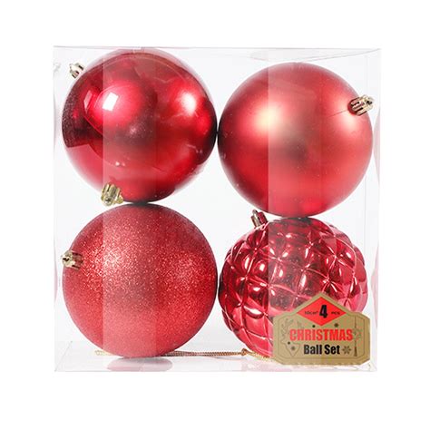 Wadada Christmas Ornaments Balls 4 Large Christmas Decorations Xmas
