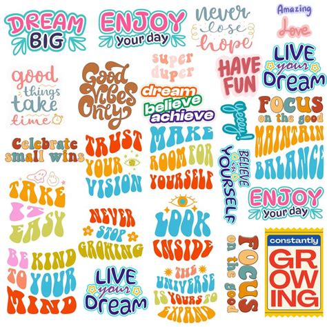 Aesthetic Svg Inspirational Svg Groovy Svg Bundle Boho Svg Hippie