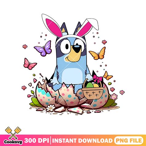Butterfly Happy Bluey Easter Funny Png Bluey Easter Bunny Png Bluey