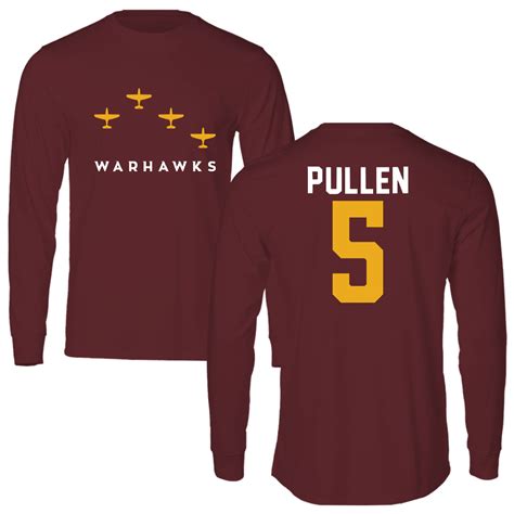 5 Billy Pullen University Of Louisiana Monroe Football Maroon Performance Long Sleeve