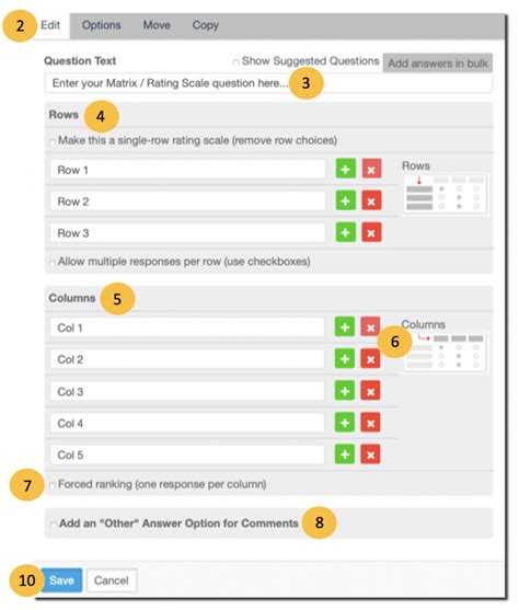 Matrix Rating Scale Question Type Surview Help