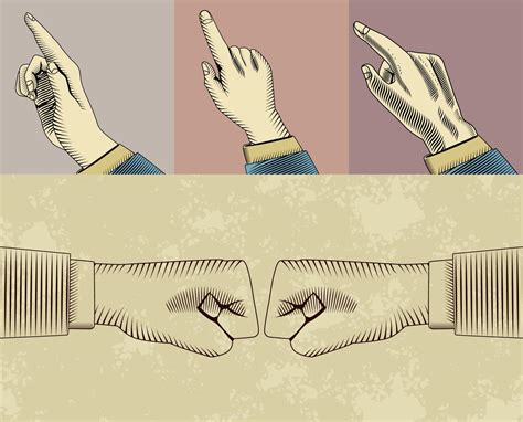 Five Fingers Points Drawn Vector Art At Vecteezy
